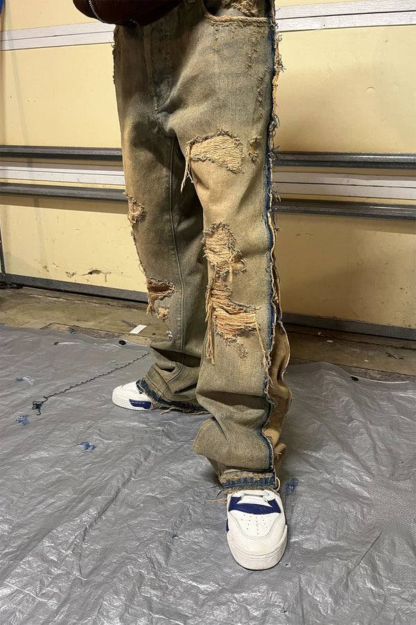 DISTRESSED SANDBLASTED JEANS | AKINGS